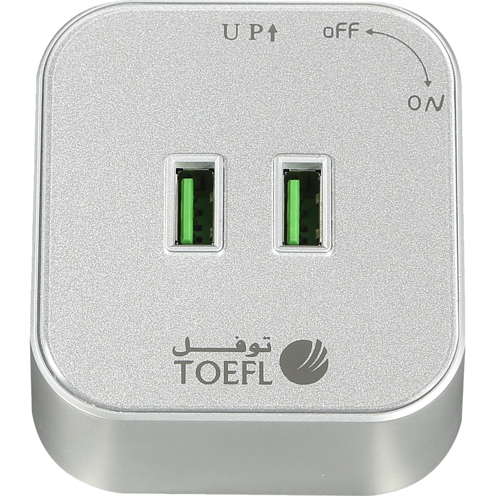 راس فيش مجرى مربع فضي مجوز USB توفل