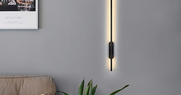 ابليك جداري مسطرة اسود مع اصفر 1 متر همر