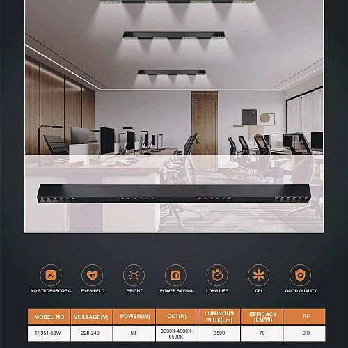 كشاف مسطرة عدسات مفصل لون الانارة شمسي كريمي مانع توهج طول 120 سم 50 ...